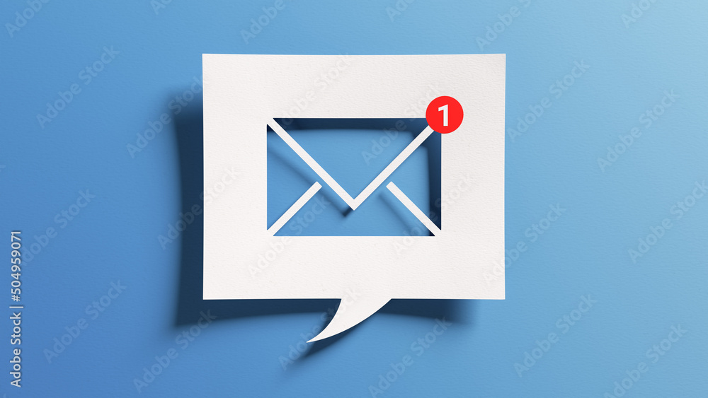 New email notification concept for business e-mail communication and ...
