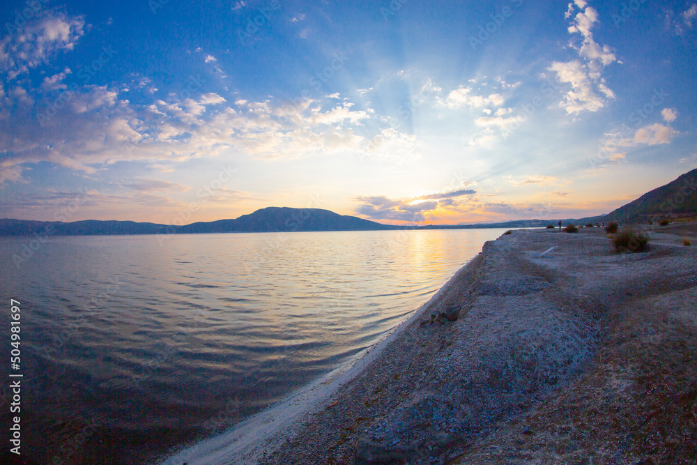 Salda Lake is a turquoise crater lake. Jezero Crater on Mars and Salda ...