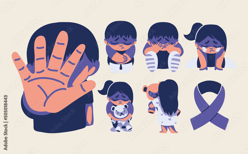 kids victims, child abuse Stock Vector | Adobe Stock