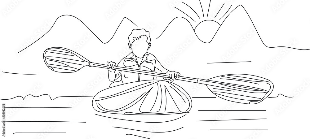 water sports logo, boat logo illustration silhouette, outline sketch ...