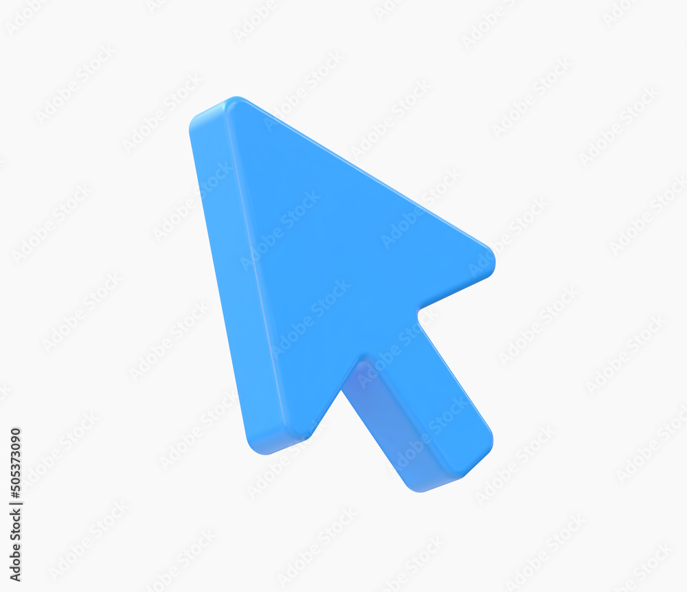 3d Realistic Mouse cursor vector illustration Stock Vector | Adobe Stock