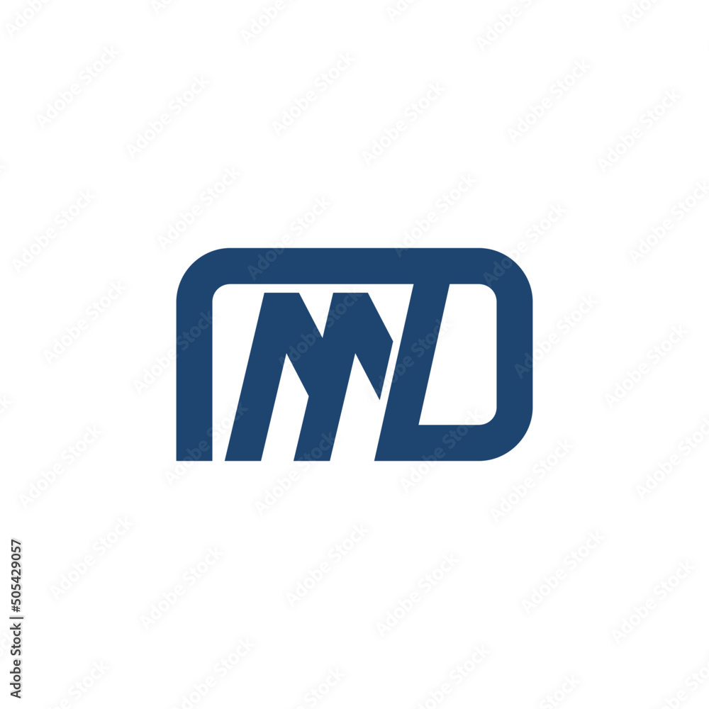 Initial IMD monogram logo design with line shape for brand identity ...
