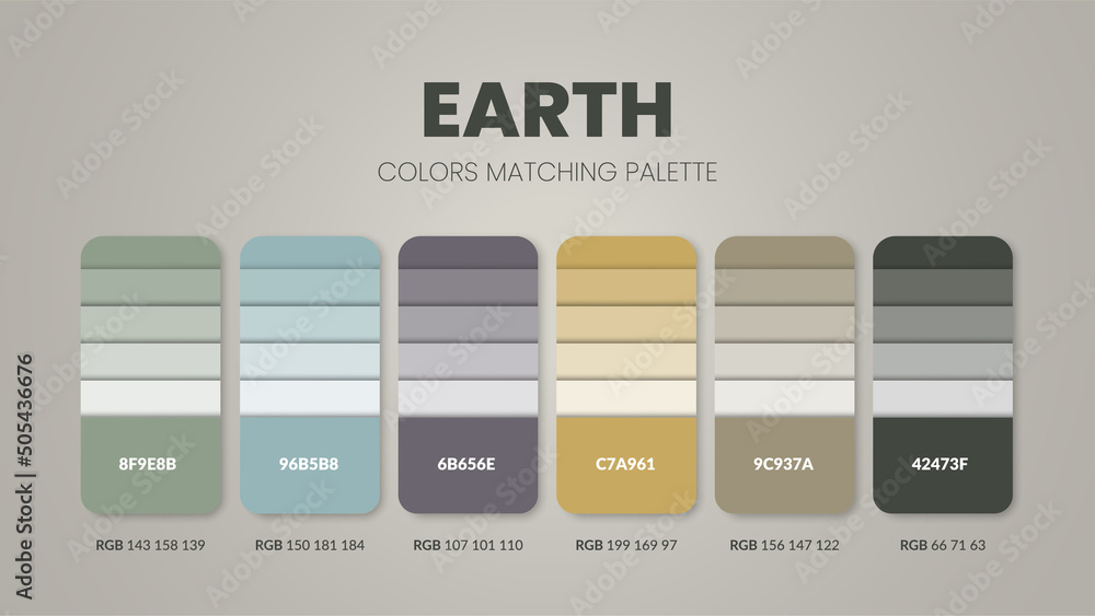 Earth tone color palettes or color schemes are trends combinations and ...