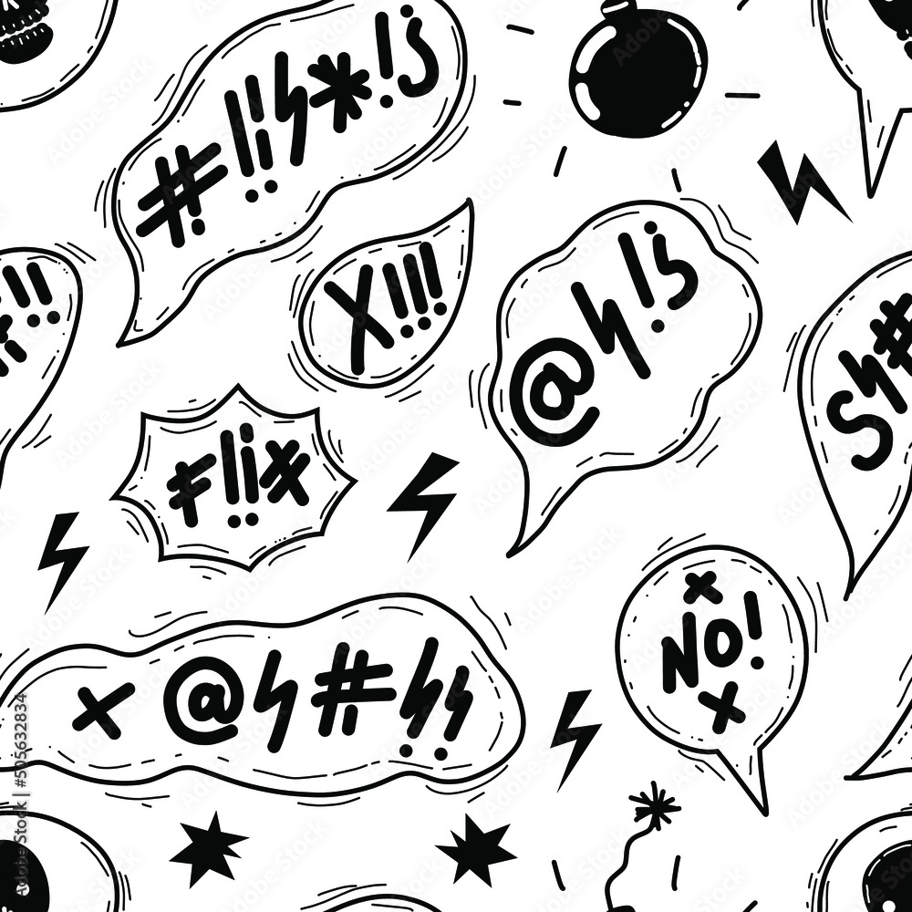 angry word bubbles
