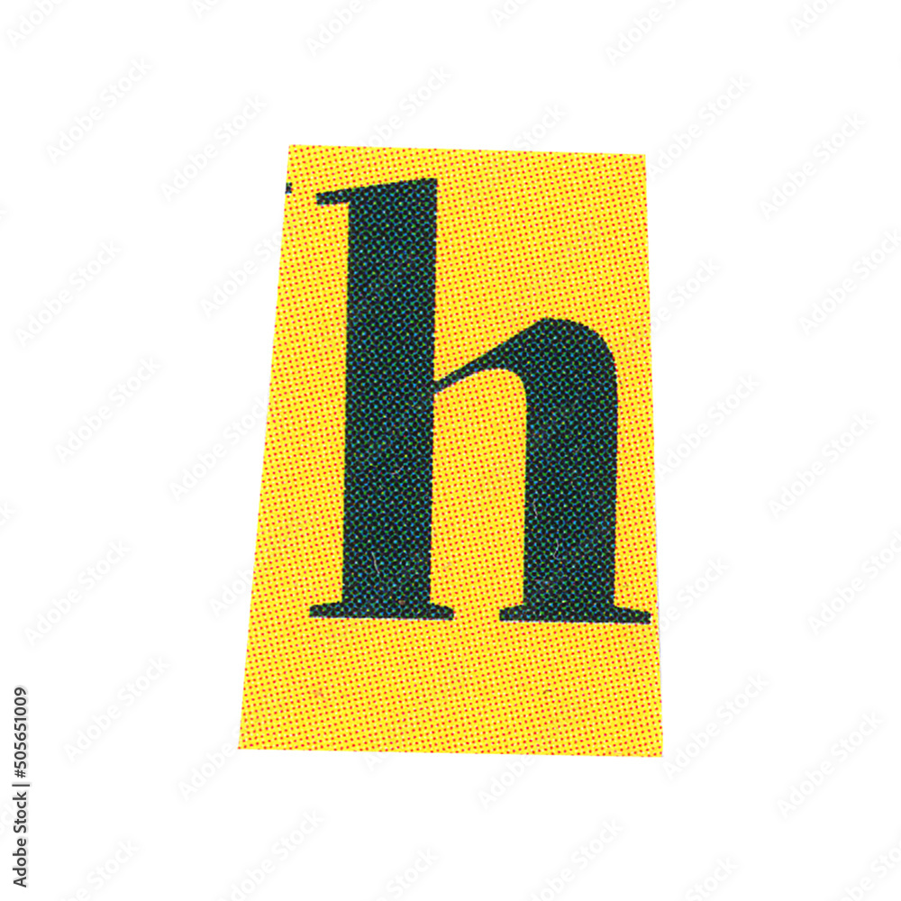 letter h magazine cut out font, ransom letter, isolated collage ...