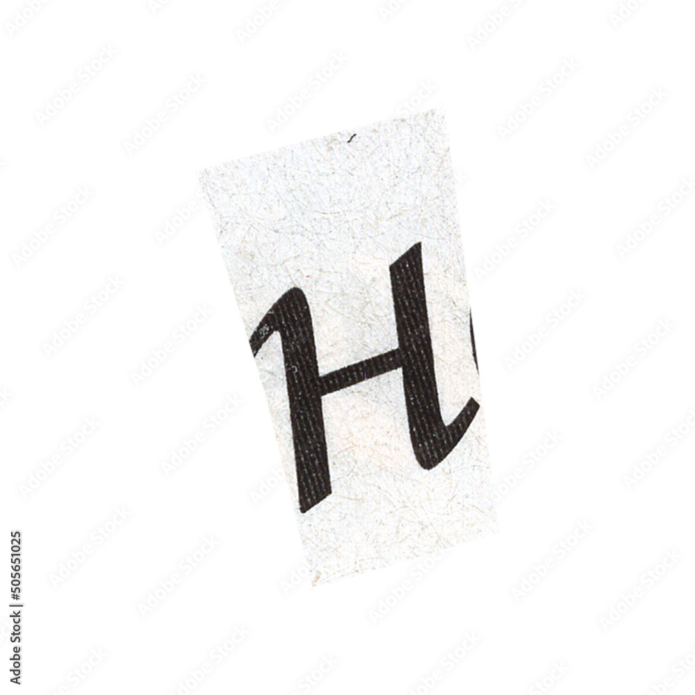 letter h magazine cut out font, ransom letter, isolated collage ...