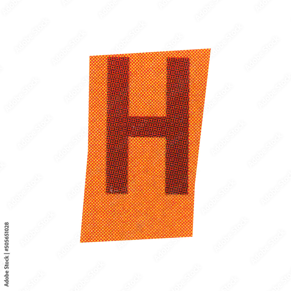 letter h magazine cut out font, ransom letter, isolated collage ...