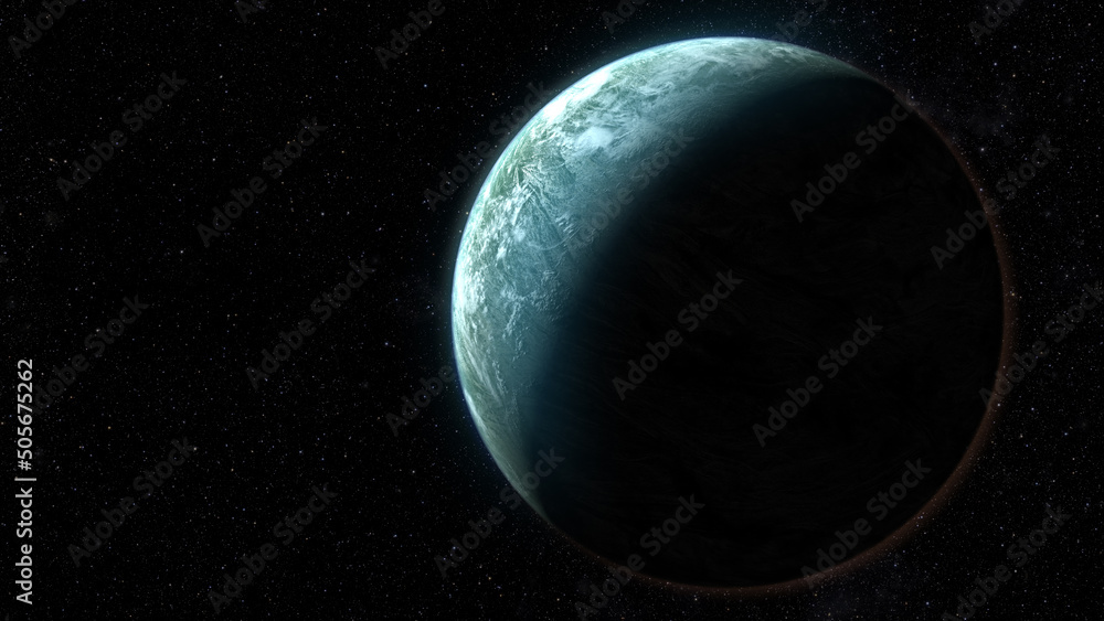 Space Exploration Alien Planet Futuristic concept of deep space ...
