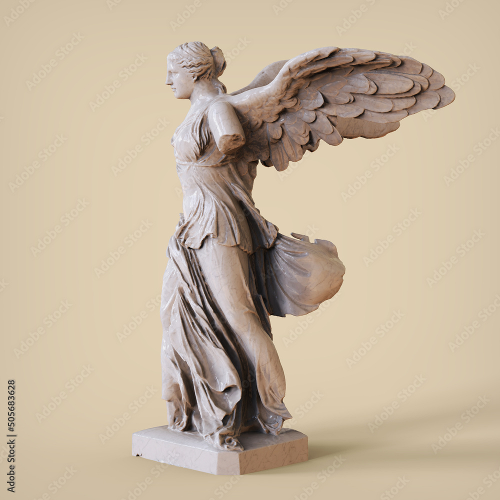 The Winged Victory of Samothrace. Greek classical statue of 'Nike' from ...