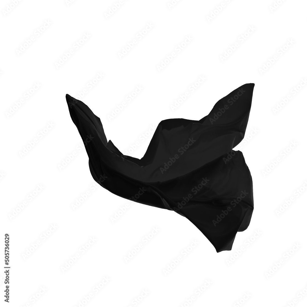 Flying black fabric dress Photo Overlays, flowing cloth, flying silk ...