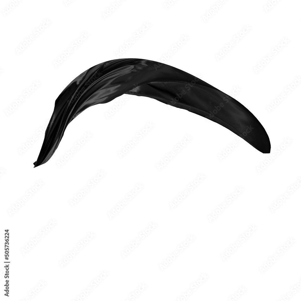 Ilustração Flying black fabric dress Photo Overlays, flowing cloth ...