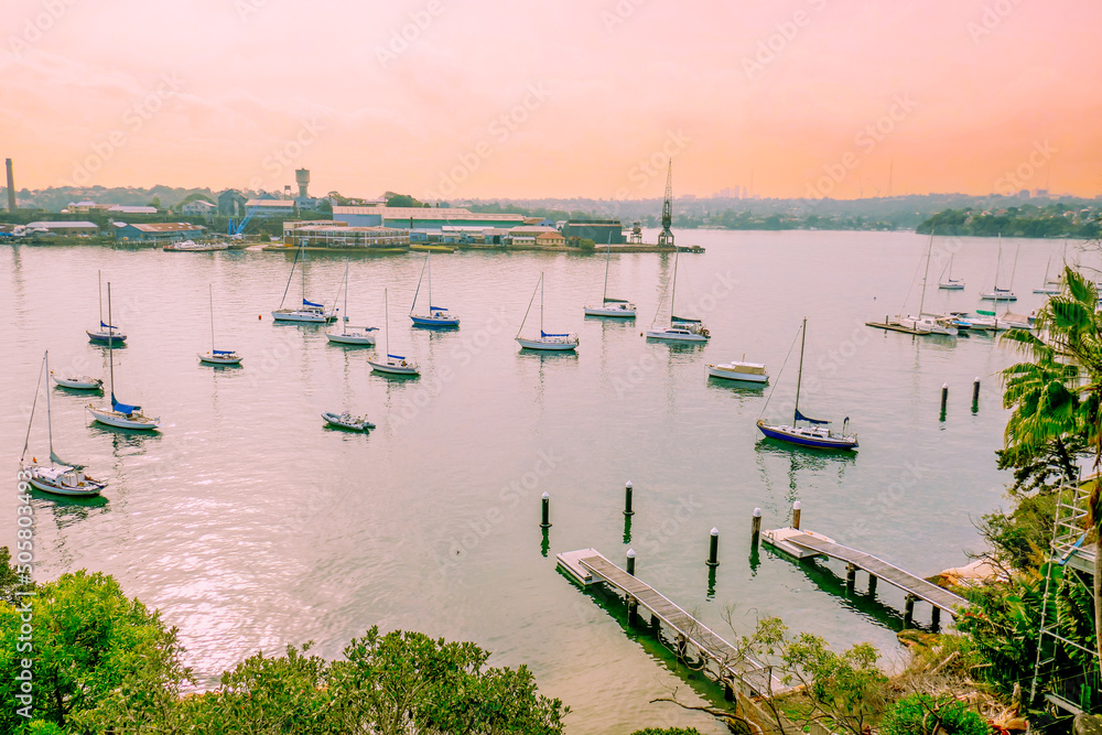 Balmain Marina Sydney, NSW Australia. Seeing a lot of boats, the ...