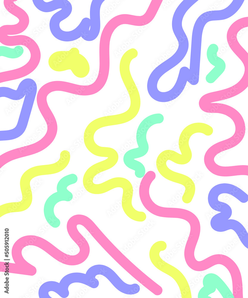 Abstract Shapes Squiggly Organic Stock Vector | Adobe Stock