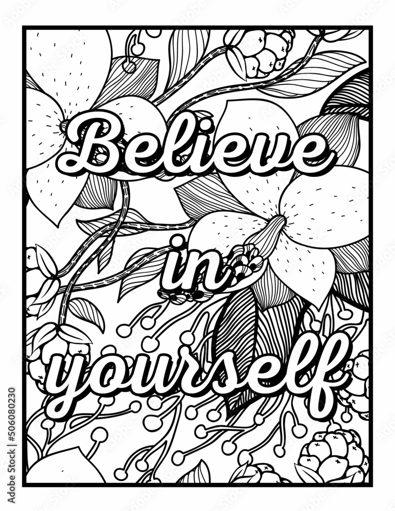 Inspirational Motivational quotes coloring pages, positive Affirmations ...