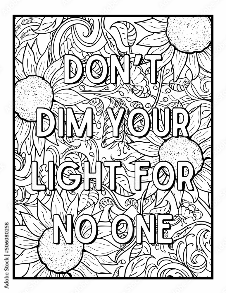 Inspirational Motivational quotes coloring pages, positive Affirmations ...