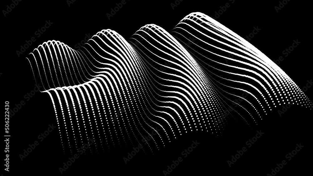 Sinusoidal formula distortion sine wave and waveform. Graph of a 3d ...