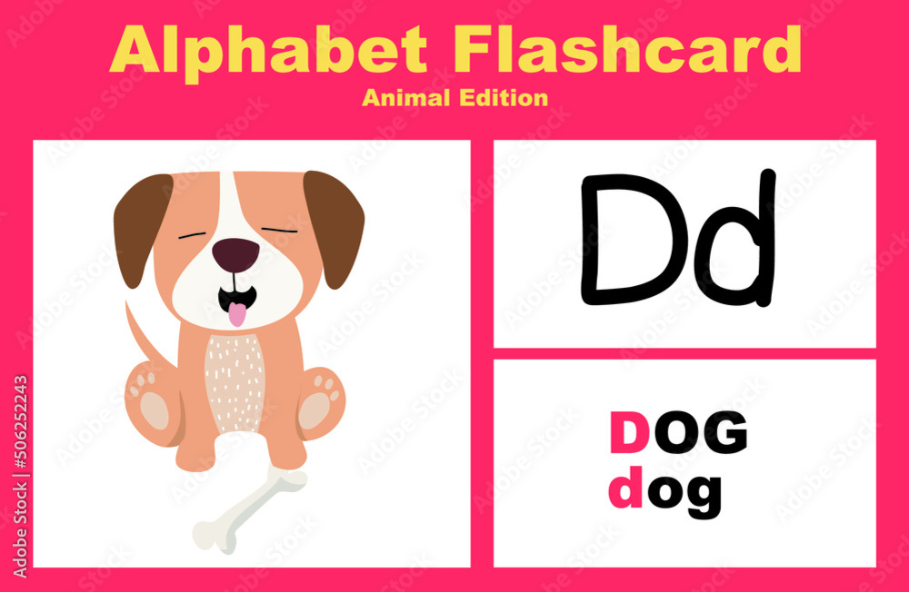 Printable alphabet animal flashcards collection for learning english ...