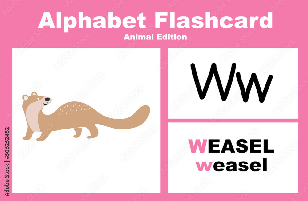 Printable alphabet animal flashcards collection for learning english ...
