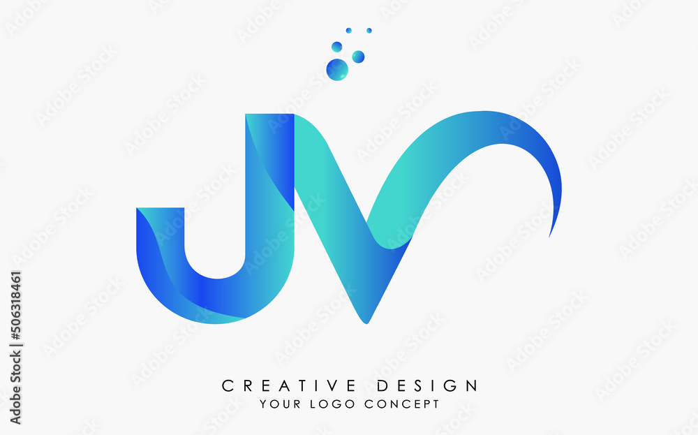 JV letter logo design template vector Stock Vector | Adobe Stock