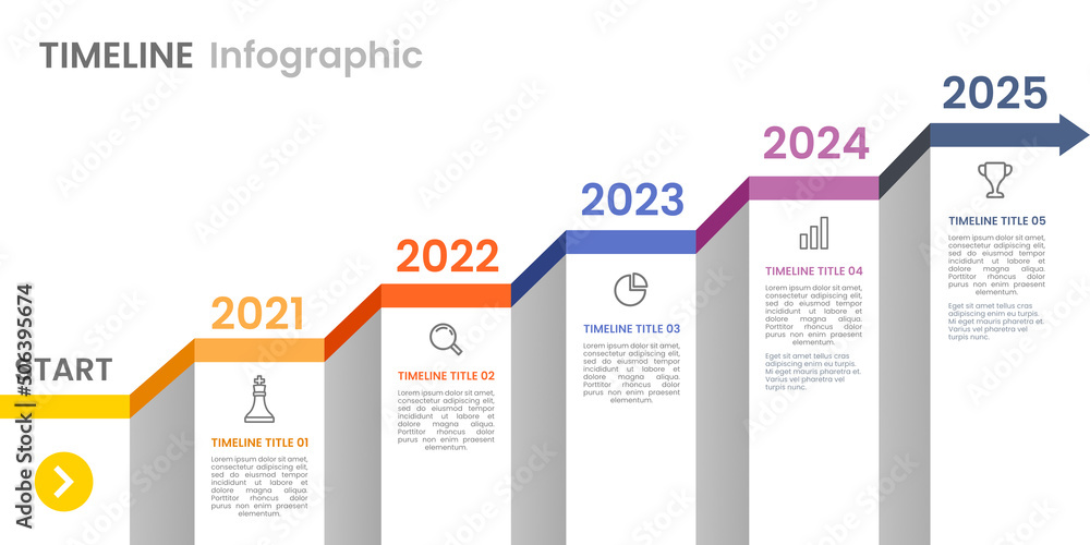 Ladder infographic design to company success Stock Vector | Adobe Stock