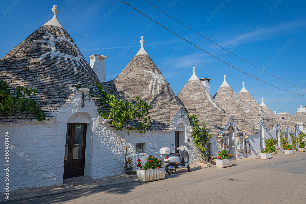 Alberobello is a small town in Apulia, southern Italy. It is famous for ...
