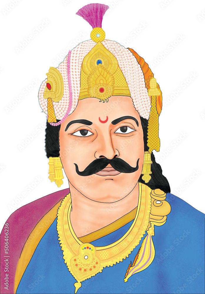 Illustration Stock Hemu was an Indian king who previously served as a ...