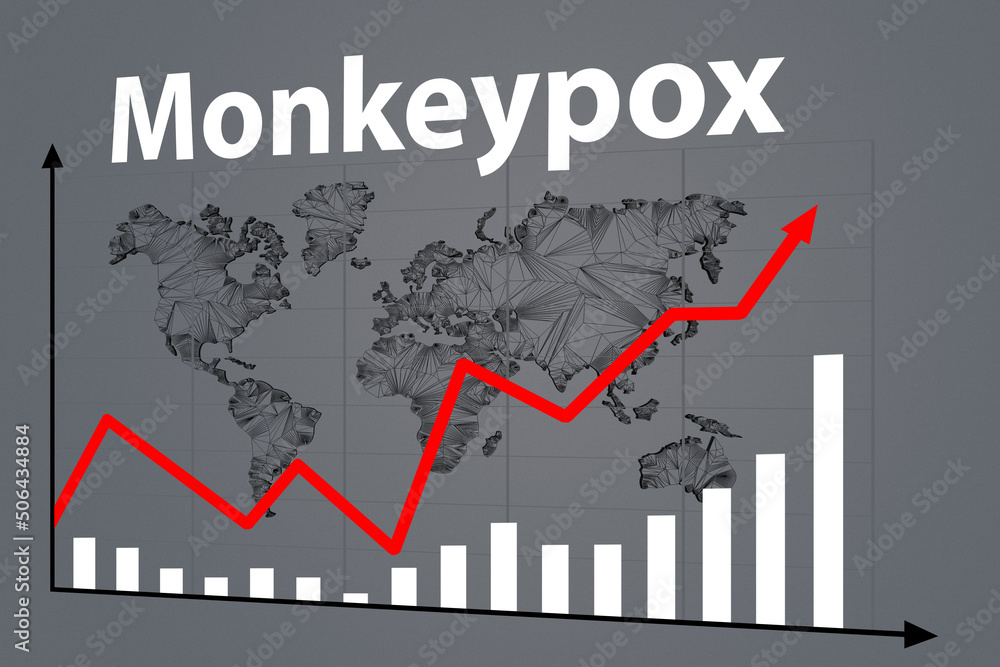 Monkeypox distribution. Graph of smallpox infections. Global Pandemic ...