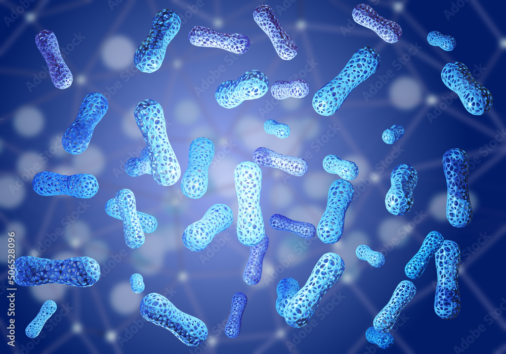 Microbiome elements in blue. Microbiome of human immunity. Probiotics ...