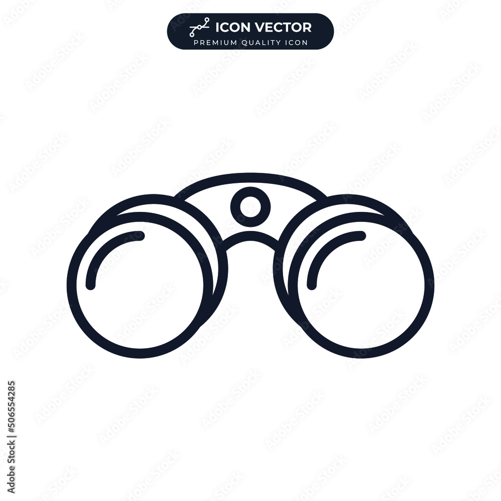 Binoculars vision icon symbol template for graphic and web design ...