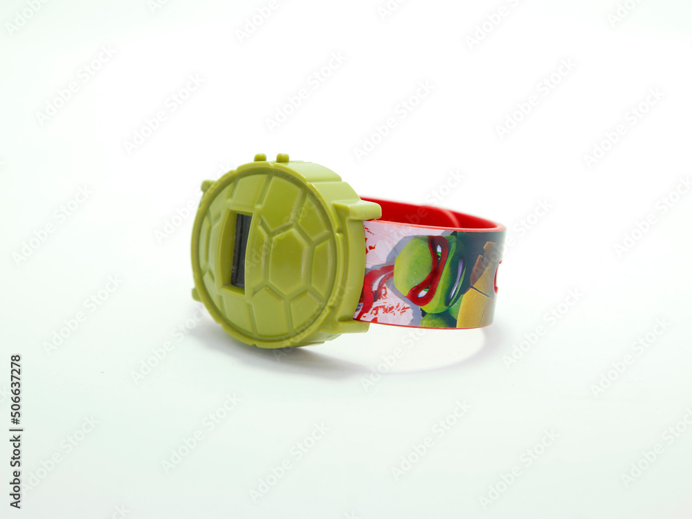 Teenage Mutant Ninja Turtles watch for children. Clock with a character ...
