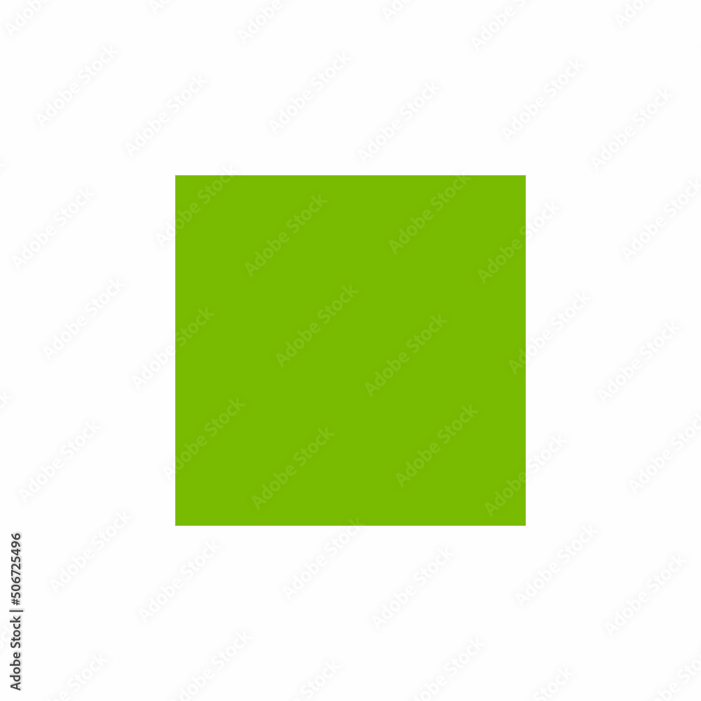 2D square shape in mathematics. Green square shape drawing for kids ...