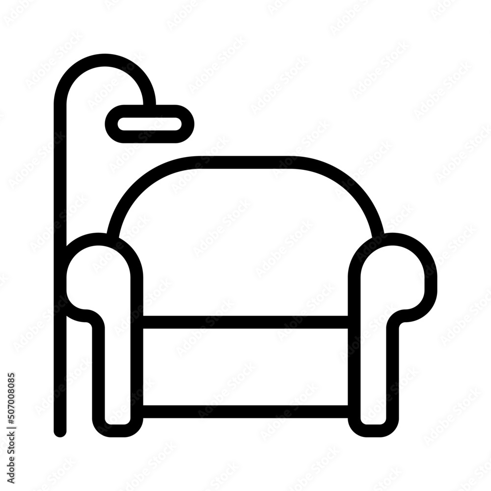 living room icon with outline style. Suitable for website design, logo ...