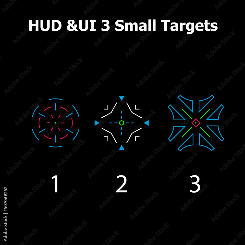 Vector de Stock Little Hi-tech sniper scope aiming crosshairs. Sci-fi ...