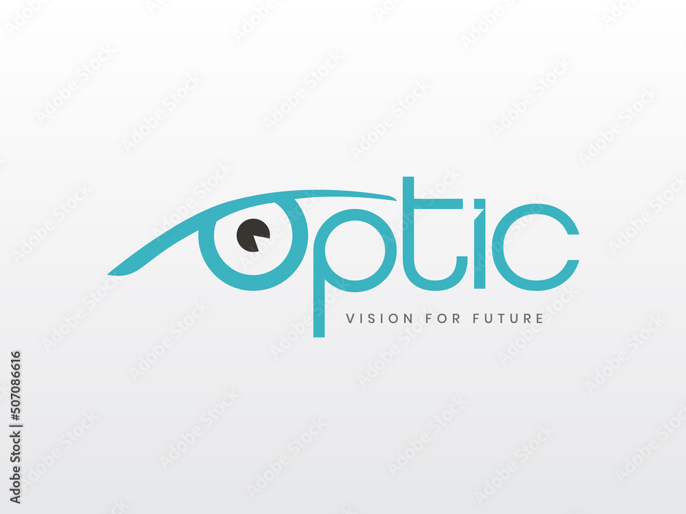 Optician eye vision vector logo illustration. Creative optic symbol ...