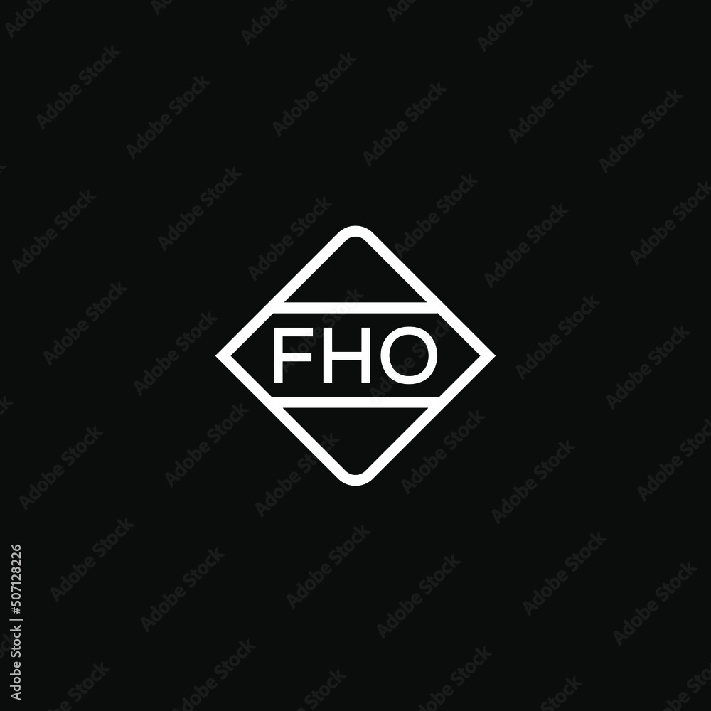 FHO letter design for logo and icon.FHO monogram logo.vector ...