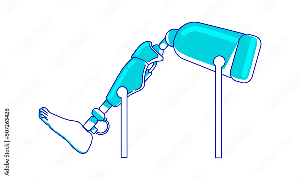 Prothesis device semi flat color vector element. Full sized object on ...