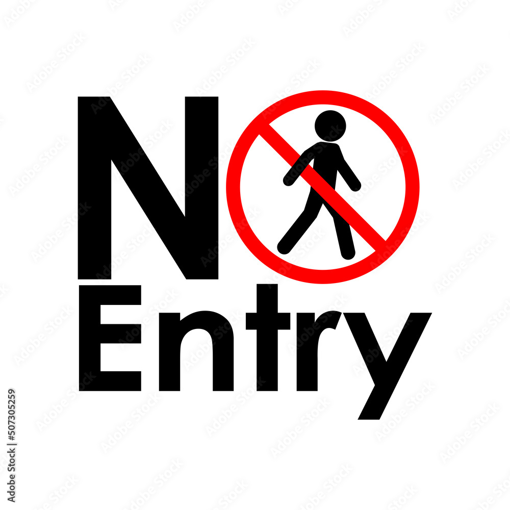 No Entry Sticker template design, restricted Area Authorized Personnel ...