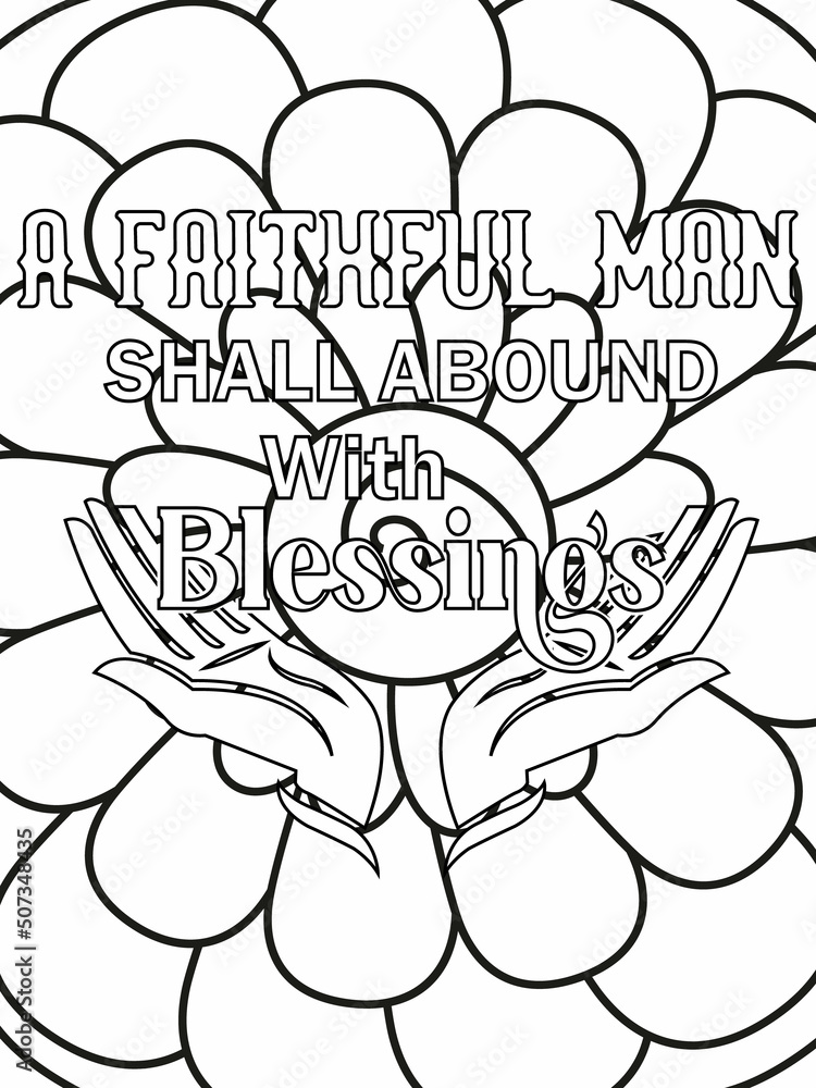 Bible Verse Coloring Pages, Christian Lettering coloring page for ...