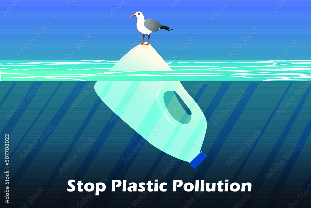 stop ocean plastic pollution, World Environment Day Stock Vector ...