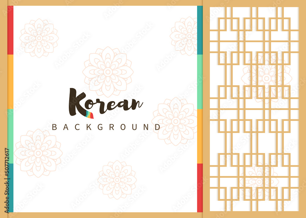 Vector of traditional Korean background Stock Vector | Adobe Stock
