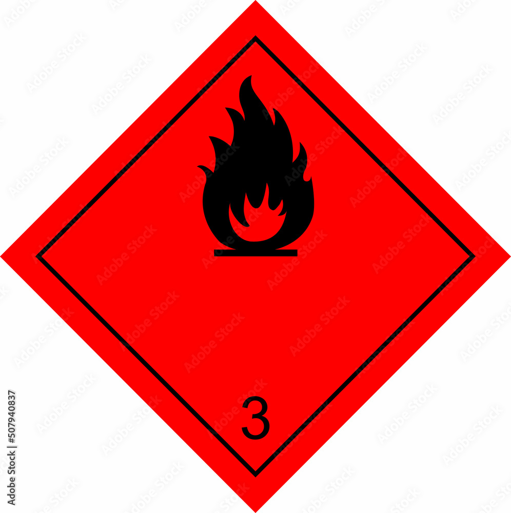 Image vectorielle Stock adr3, ADR3, gasolina, inflamable, , pictograma ...
