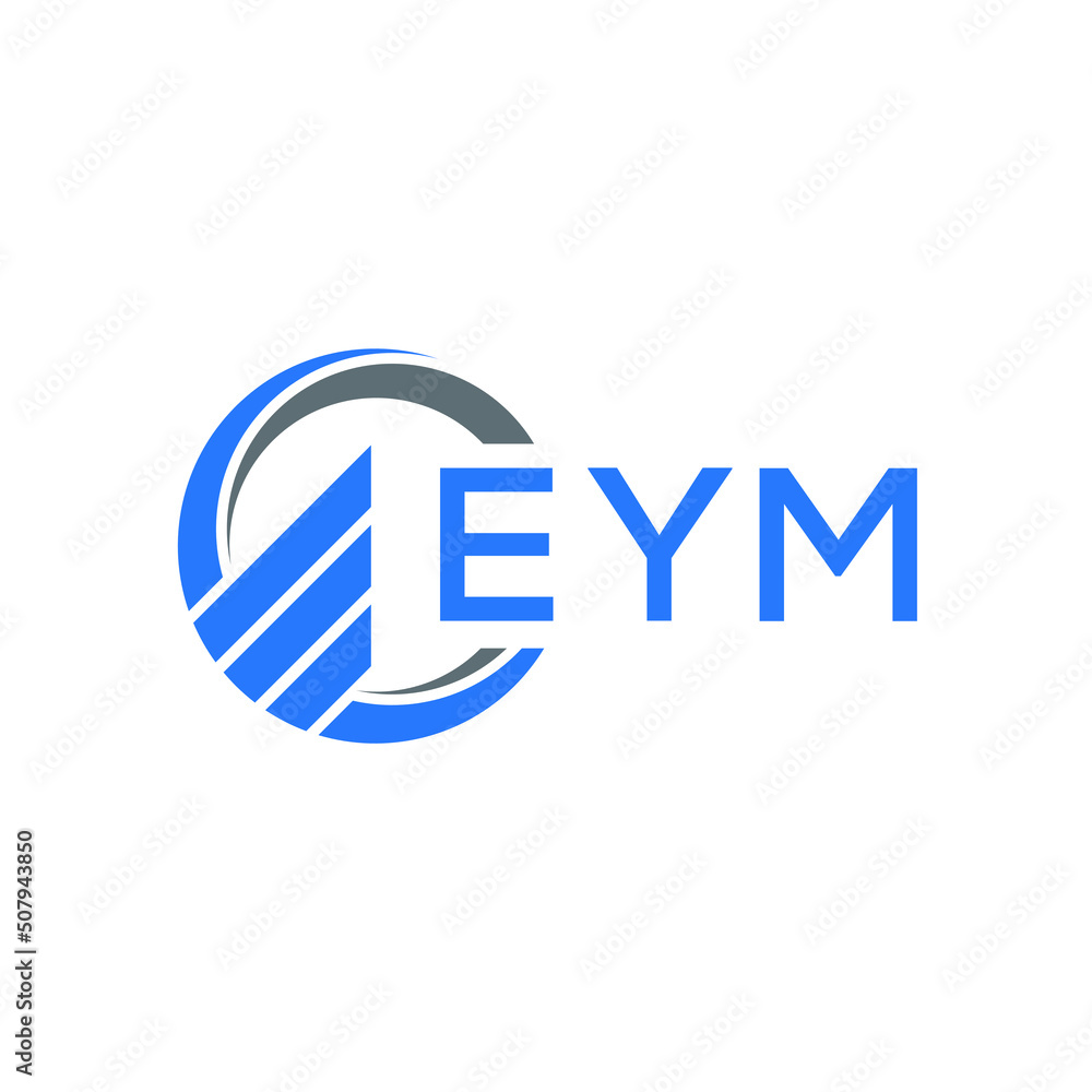 EYM Flat accounting logo design on white background. EYM creative ...
