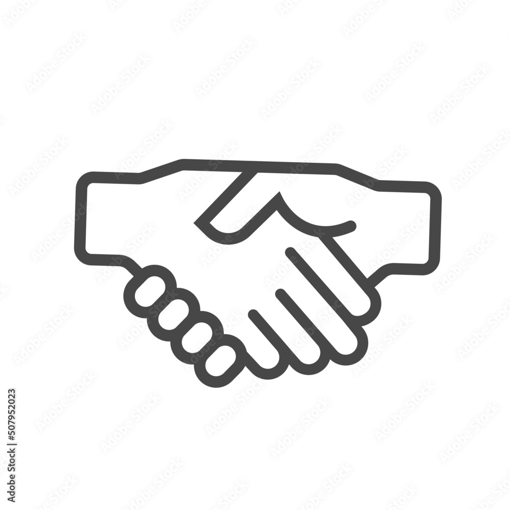 Simple handshake icon vector illustration Stock Vector | Adobe Stock