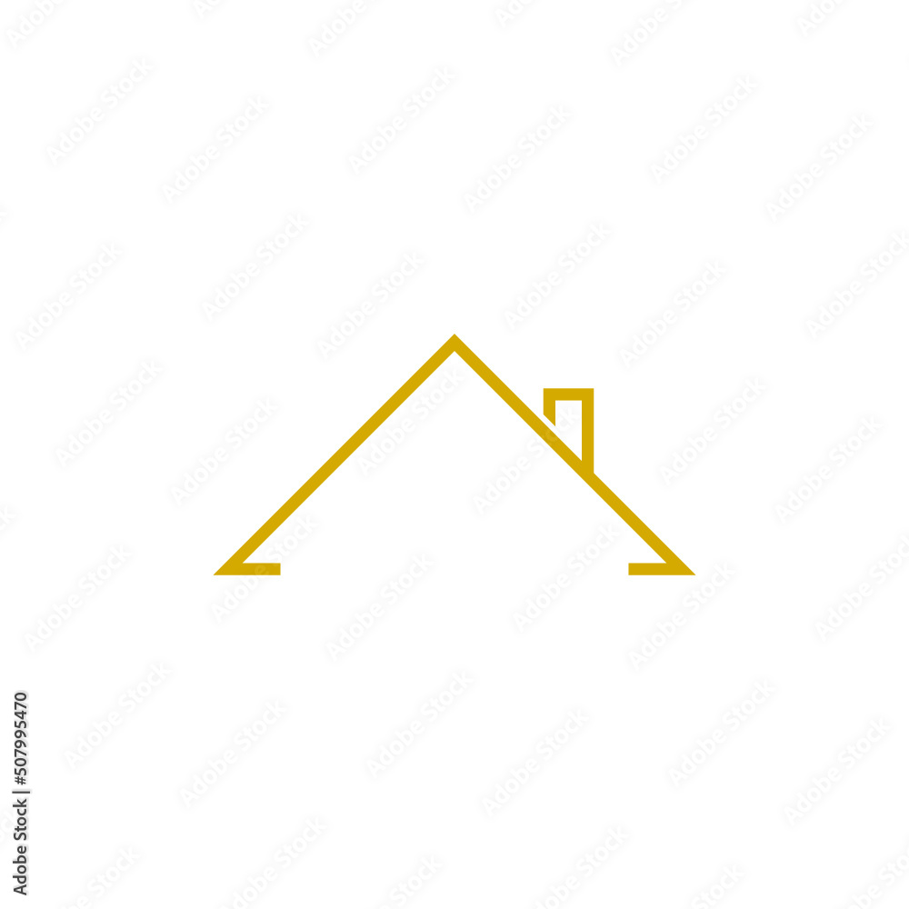 Simple house roof icon sign logo Stock Vector | Adobe Stock