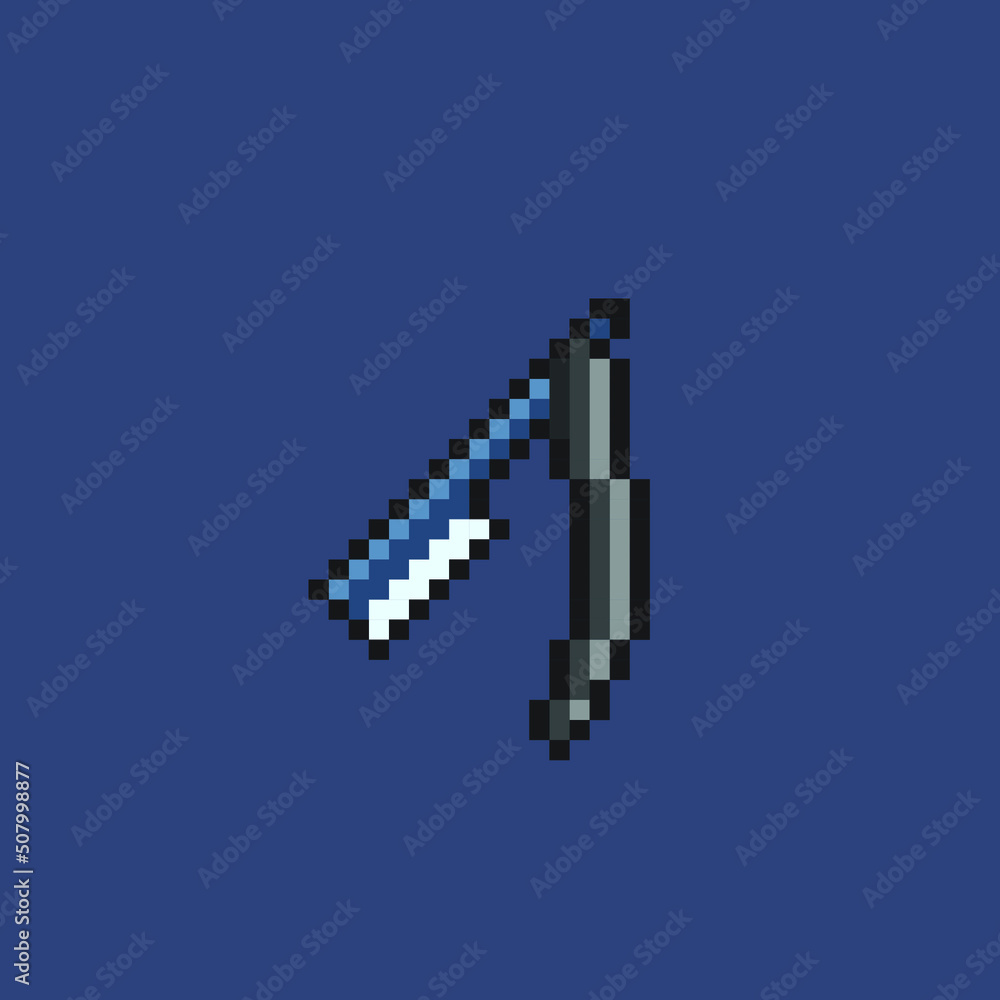 razor tool in pixel art style Stock Vector | Adobe Stock