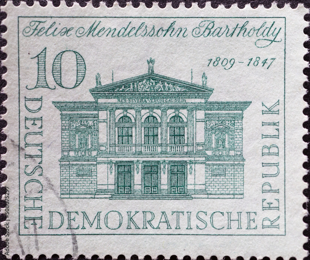 Fotografie GERMANY, DDR - CIRCA 1959 a postage stamp from GERMANY, DDR ...