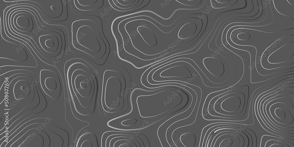 Silver or steel topography pattern. 3D Colorful Topographic map ...
