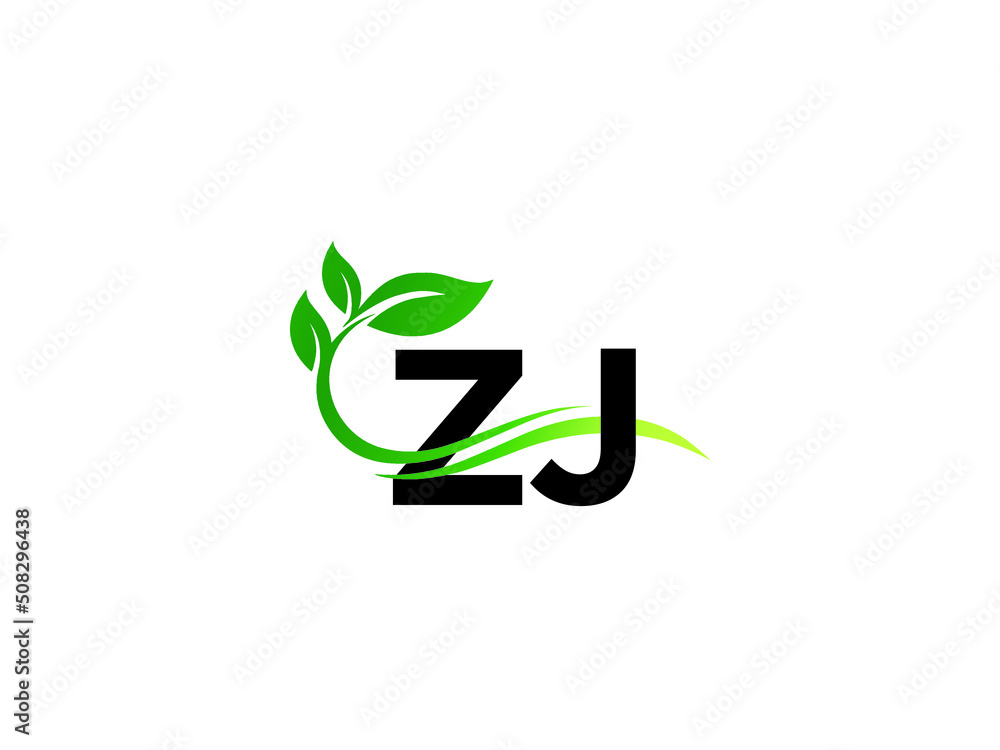 Colorful ZJ Logo Icon, Letter Zj jz Green Logo Image Design With green ...