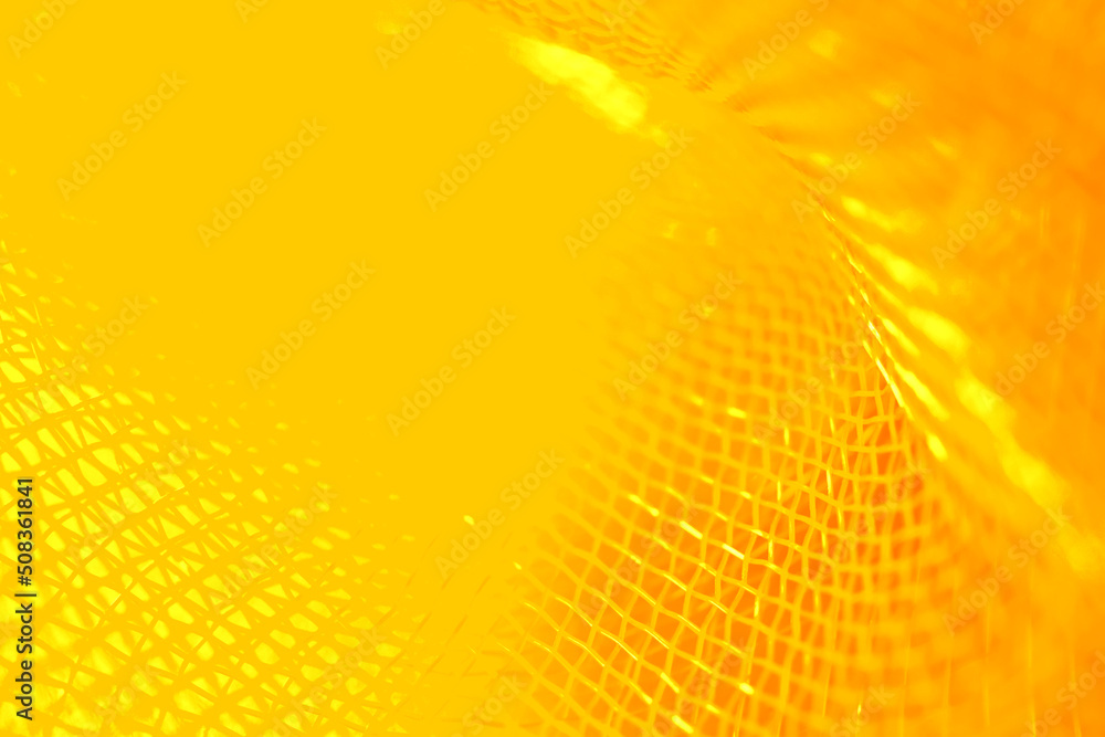 Foto de Stock Bright yellow abstract netting grid waves background ...