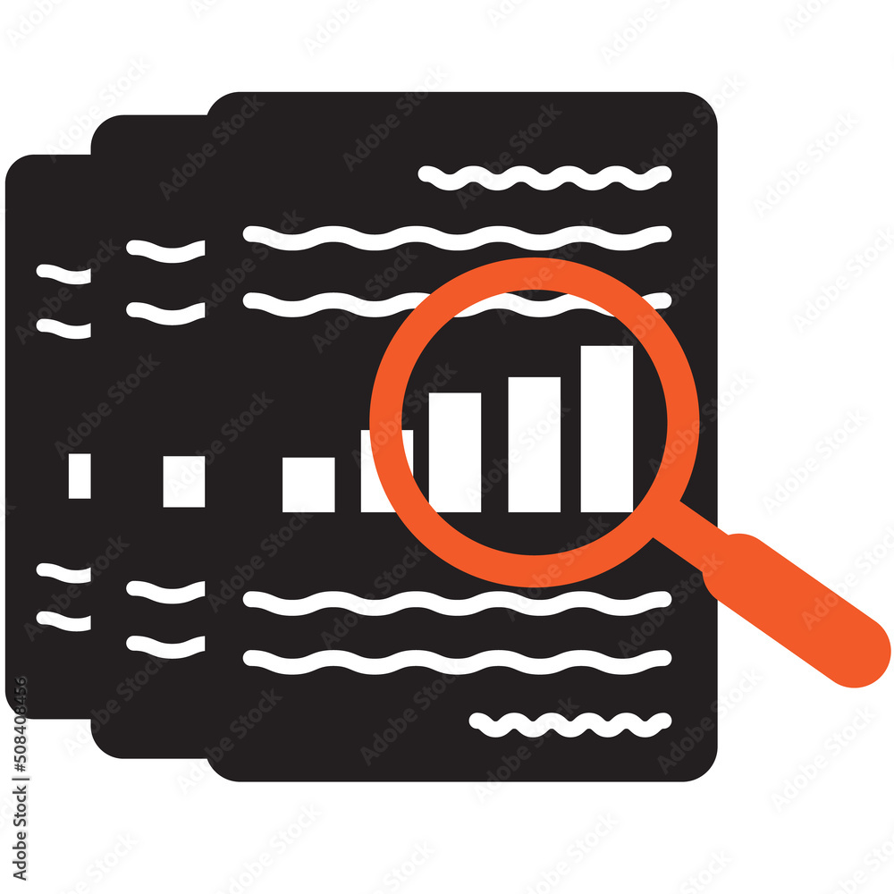 audit document icon on white background. result report sign. quality ...